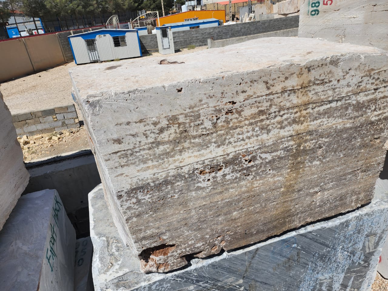 Silver Travertine Stone Slab, Tile and Block from Iran for Sale