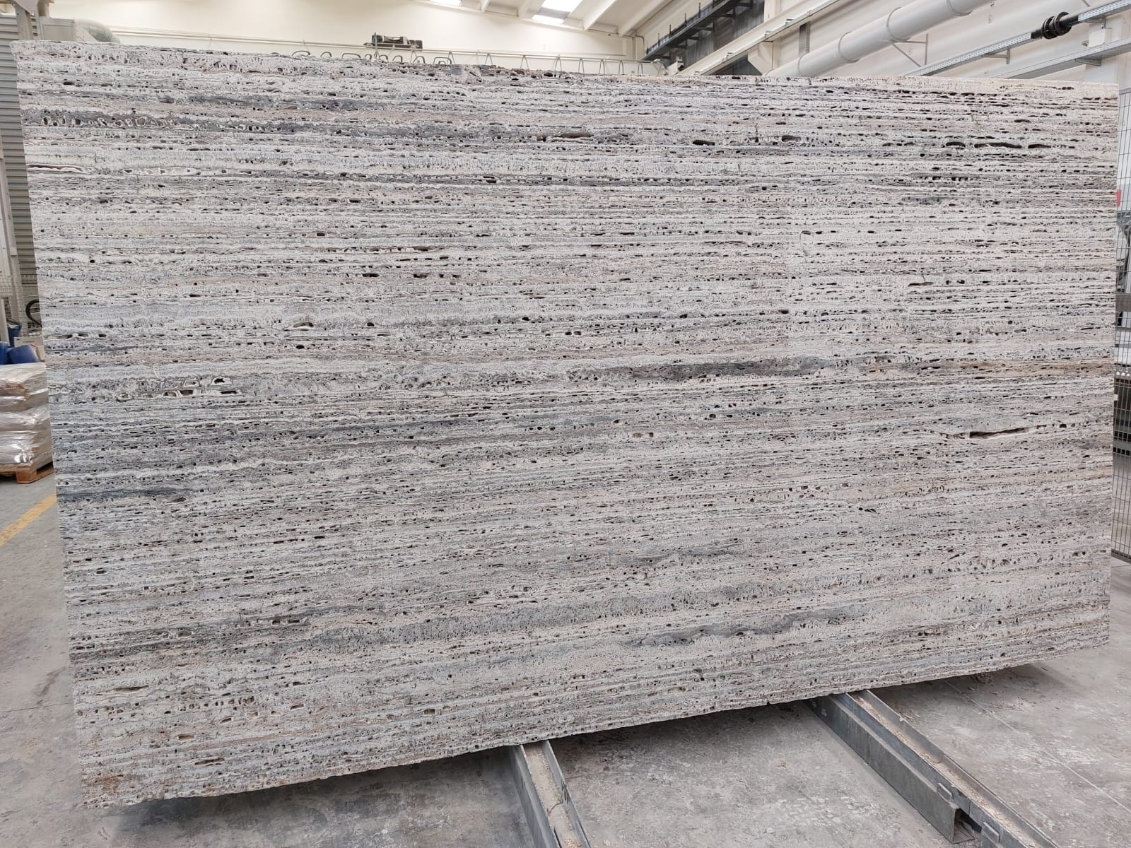 Silver Travertine Stone Slab, Tile and Block from Iran for Sale